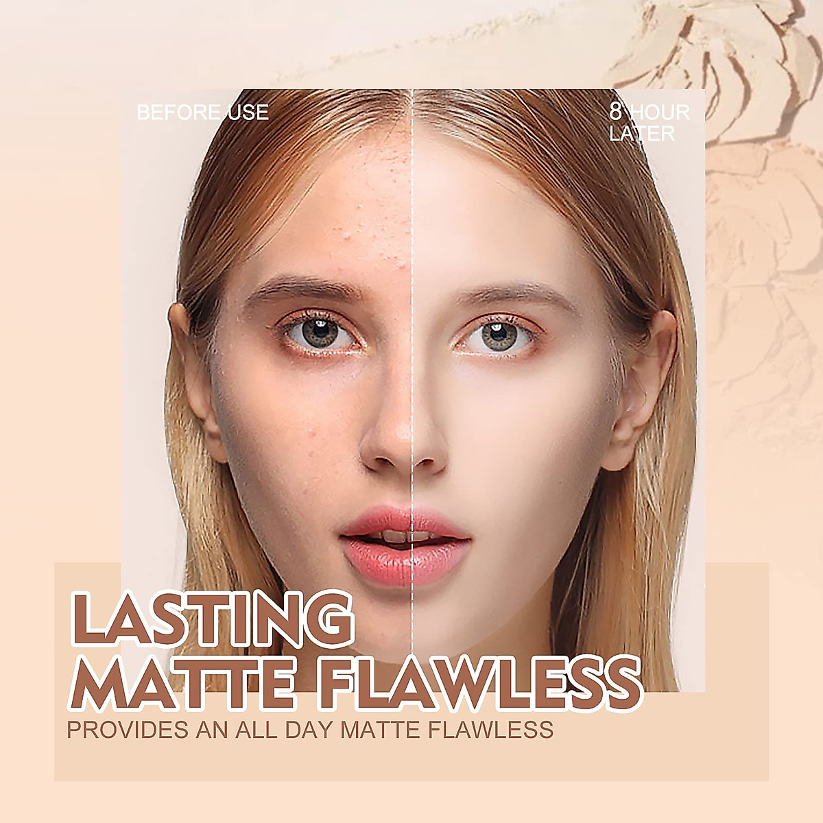 SACE LADY Oil Control Face Pressed Powder, Matte Smooth Setting Powder Makeup, Waterproof Long Lasting Finishing Powder, Flawless Lightweight Face Cosmetics, Cruelty-free, 0.35Oz