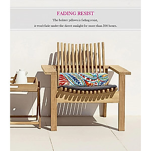 Fabritones Pack of 2 Outdoor Waterproof Decorative Bolster Pillows with Inserts for Patio Furniture, 20x6 Inch Fade Resistant Patio Garden Bolster Cushions for Couch Bed Sofa, Paisley Multi