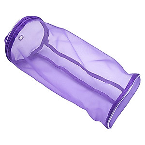 Hilitand Mesh Bag Lightweight Portable Yarn Wool Bag, Knitting Crochet Thread Storage Organizer Tote 12.2x5.3inch/5.1x5.1inch(Purple L)