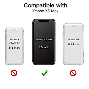 JETech Glitter Case for iPhone Xs Max, 6.5-Inch, Bling Sparkle Shockproof Phone Bumper Cover, Cute Sparkly for Women and Girls (Clear)