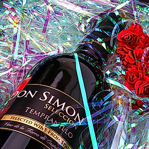 Zwish 1LB Sparkly Iridescent Film PP Hamper Shreds & Strands Shredded Crinkle Confetti for DIY Gift Wrapping & Basket Filling