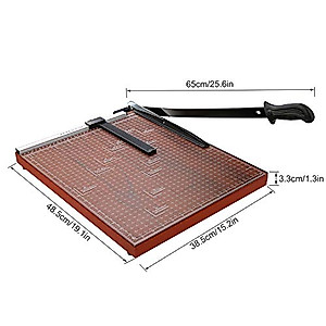 A2-B7 Paper Trimmer Paper Cutter Heavy Duty Trimmer Gridded Paper Photo Guillotine Craft Machine 18 inch Cut Length 12 Sheets Capacity for Office Home Use