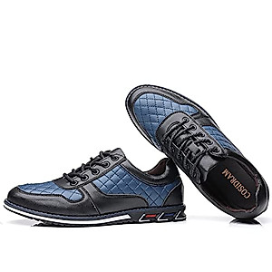 COSIDRAM Men Casual Shoes Comfort Loafers Driving Flats Shoes for Male Fashion Business Work Office Dress Lightweight Blue 10