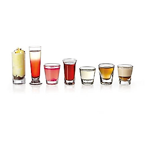 G.E.T. SW-1425-1-CL-EC 1 oz. Shot Glasses, Break Resistant Plastic, Dishwasher Safe, Shatter Resistant, Small, Clear (Pack of 4)