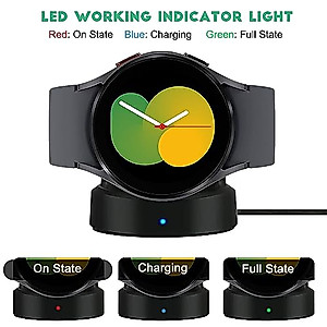 Charger Dock for Samsung Glaxy Watch 7/Ultra/6/6 Classic/5 Pro/5/4/4 Classic/3, Active 2/1, Ukiism Fast Charging Stand Magnetic Dock Charging Station for Samsung Galaxy Watch 7/ Ultra