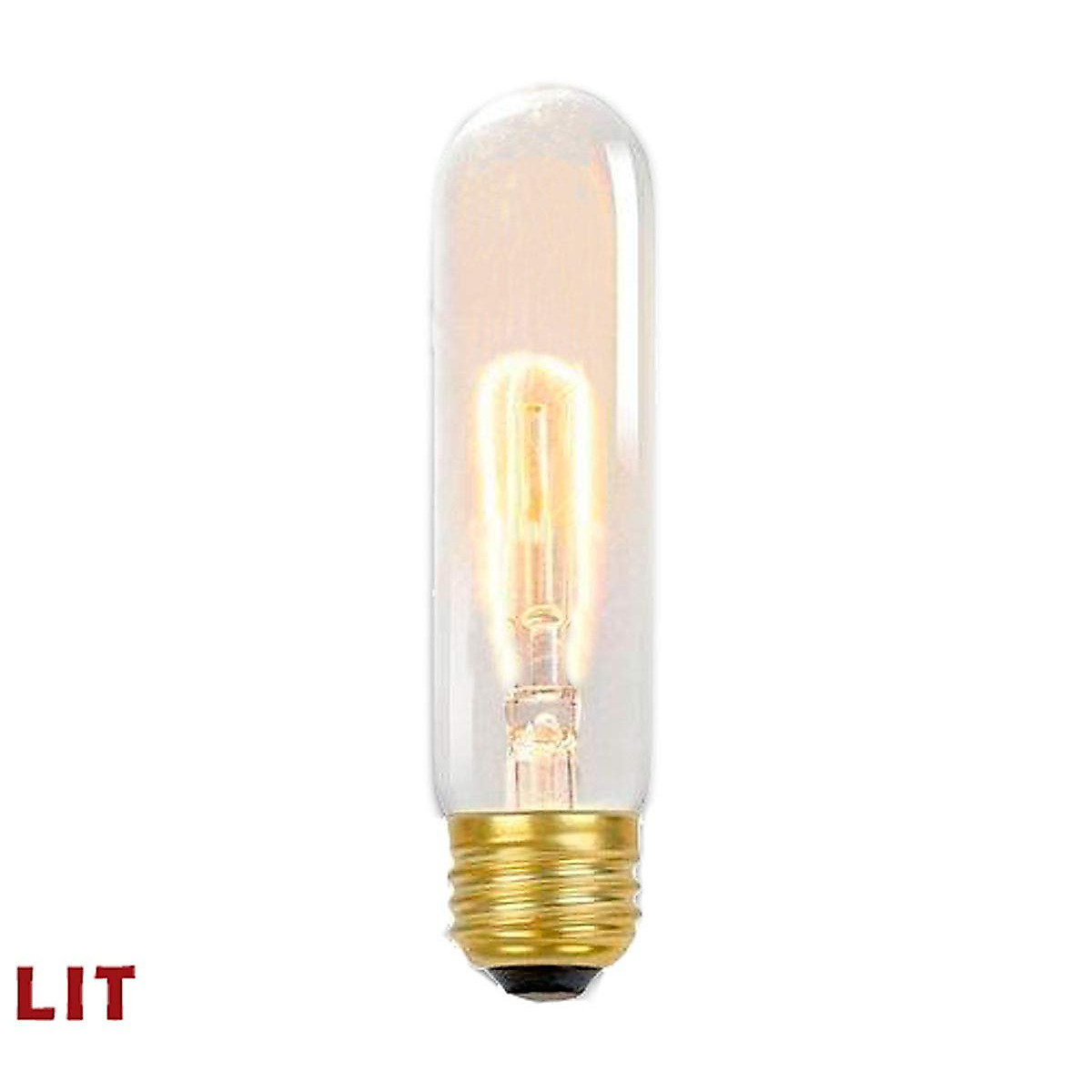 Royal Designs LB-2001-2 Clear Edison Incandescent Vintage Style 60-Watt T10 E26 120V Light Bulb, 2 pack