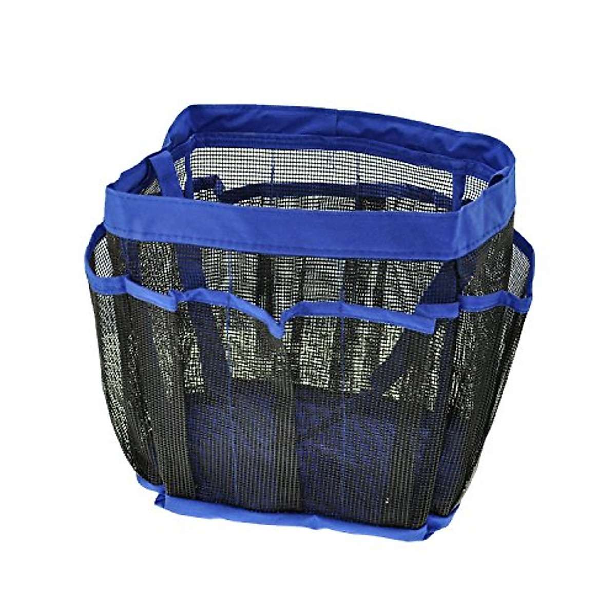 eoocvt Mesh Shower Caddy, 8 Pockets Quick Dry Hanging Toiletry Tote Bag for Bathroom Shower Organizer Accessories (Blue)