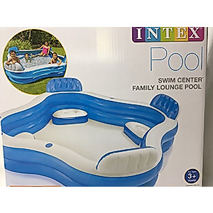 Family Swimming Pool, Inflatable Large Swim Center with 4 Built-in Seats for Children Adults, Thick Kiddie Paddling Pool for Summer Party Supply