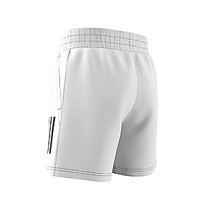 adidas Boys' Club Tennis 3-Stripes Shorts, White (2023), Medium