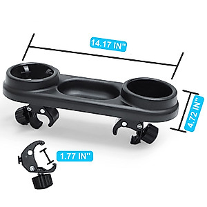 Stroller Snack Tray | Stroller Cup Holder with Snack Tray Compatible for Uppababy | Stroller Organizer for 3 in 1 Tray | Stroller Tray Attachment for Baby | Stroller Caddy Accessories