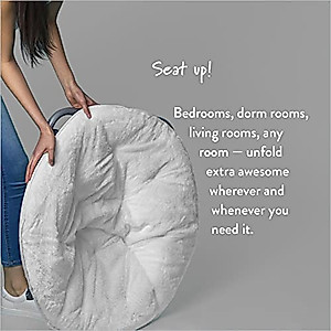 Urban Lifestyle Faux Fur Saucer Chair, White