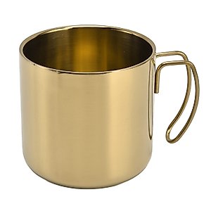 Stainless Steel Coffee Cup with Handle,400ml Camping Cup Stainless Steel Espresso Cup Stainless Steel Tea Cup Camping Mug(Gold)