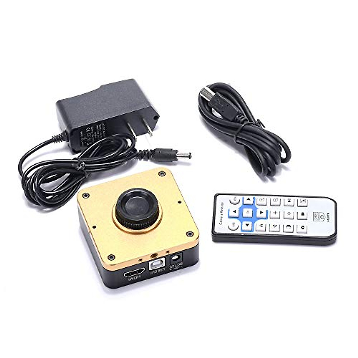 HAYEAR 34MP 2K 60FPS HD HDMI USB Inspection Microscope Camera 8X-100X Magnification Lens 56LED Lamp Light for Mobile Phone PCB Repair Jewelry Appraisal