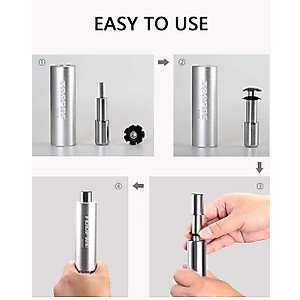 GOLDEAL TOOPRE Bicycle Fork Star Nut Setting Installer with 1 Spare Special Screw and 3 Star Nuts （for 7/8",1",1-1/8"）