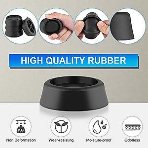 8PCS Washer Dryer Stabilizer Pads Antivibration and Anti-Walk Pads - Anti Vibrant Pad- Excludes Walking Feet Reduces Vibration as Washing Machine Mat Pan Tray Stand Stabilizer Pedestal