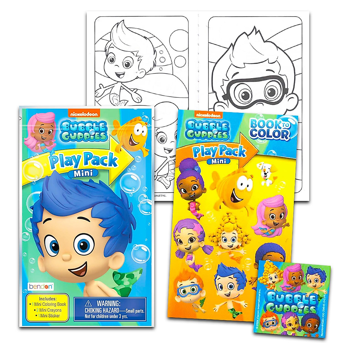 Nickelodeon Bubble Guppies Mini Party Favors Set for Kids - Bundle with 24 Nick Jr Aqua Bubble Guppies Play Packs with Coloring Pages, Stickers, More (Bubble Guppies Birthday Party Supplies)