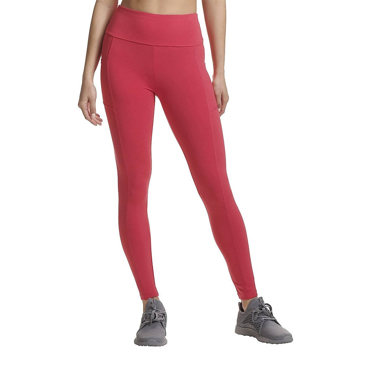 Spalding Women's Activewear 28 inch Inseam Legging with Pockets, Azalea, S