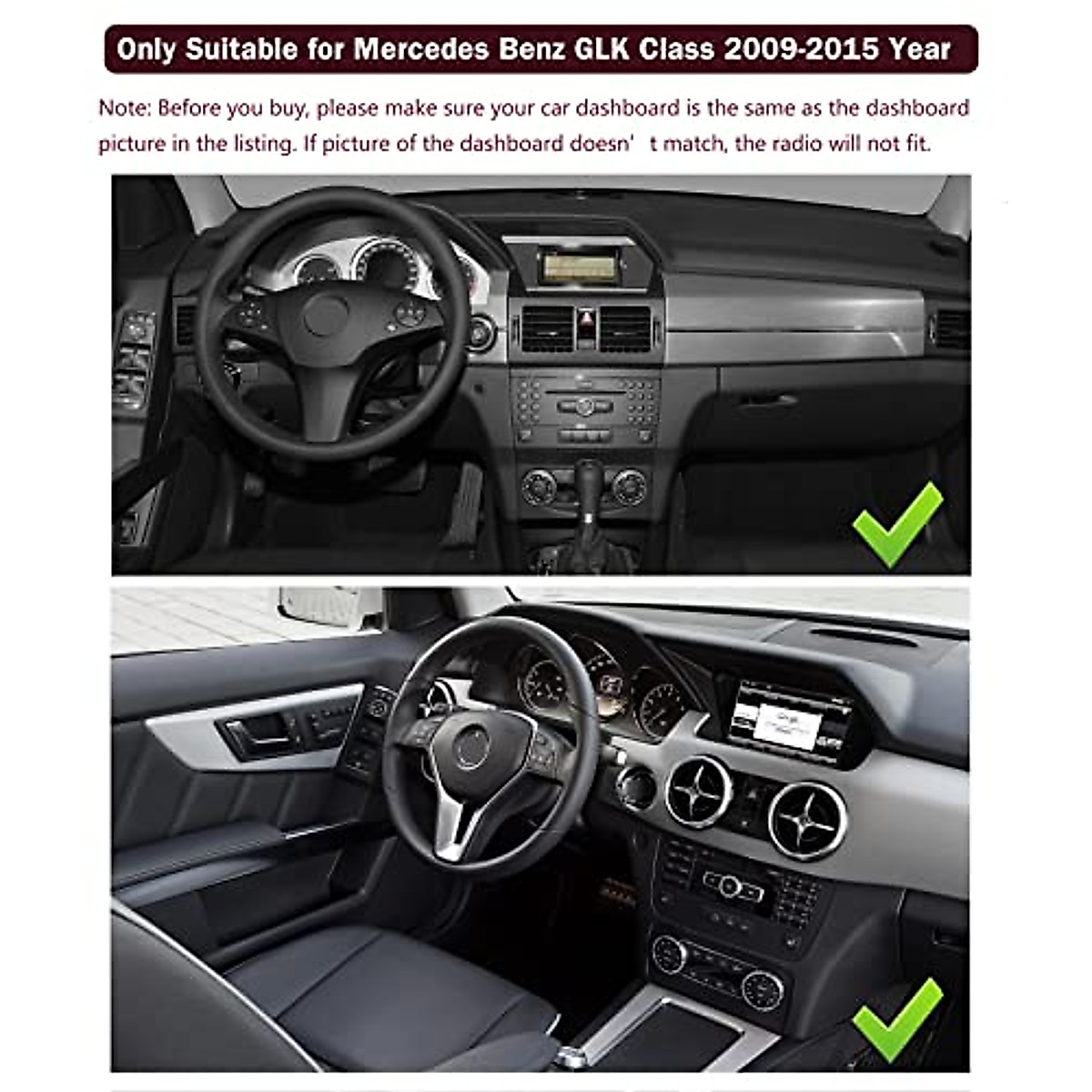 Road Top Newest Android 12 Car Stereo 10.25" Car Touch Screen for Mercedes Benz GLK Class X204 2009-2015 Year, 8+128G, Support Wireless Carplay, Global Weather,OTA Upgrade,Voice Control