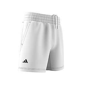 adidas Boys' Club Tennis 3-Stripes Shorts, White (2023), Medium