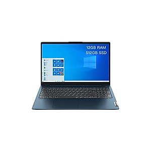 Newest Lenovo Ideapad 5i 15.6" FHD Touchscreen Laptop, Intel 4-Core i7-1165G7, 12GB DDR4 512GB SSD, Iris Xe Graphics, WiFi6, Type-C, HDMI, Backlit Keyboard, Fingerprint, Win11 Home (82FG015VUS, Blue)