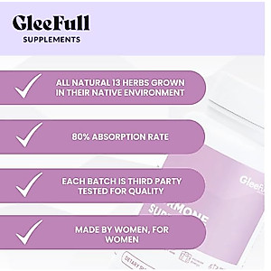 GleeFull Over 30 Hormone Support - Menopause Supplements for Women - Hormone Balance for Women - Hot Flash Relief - Menopause Support