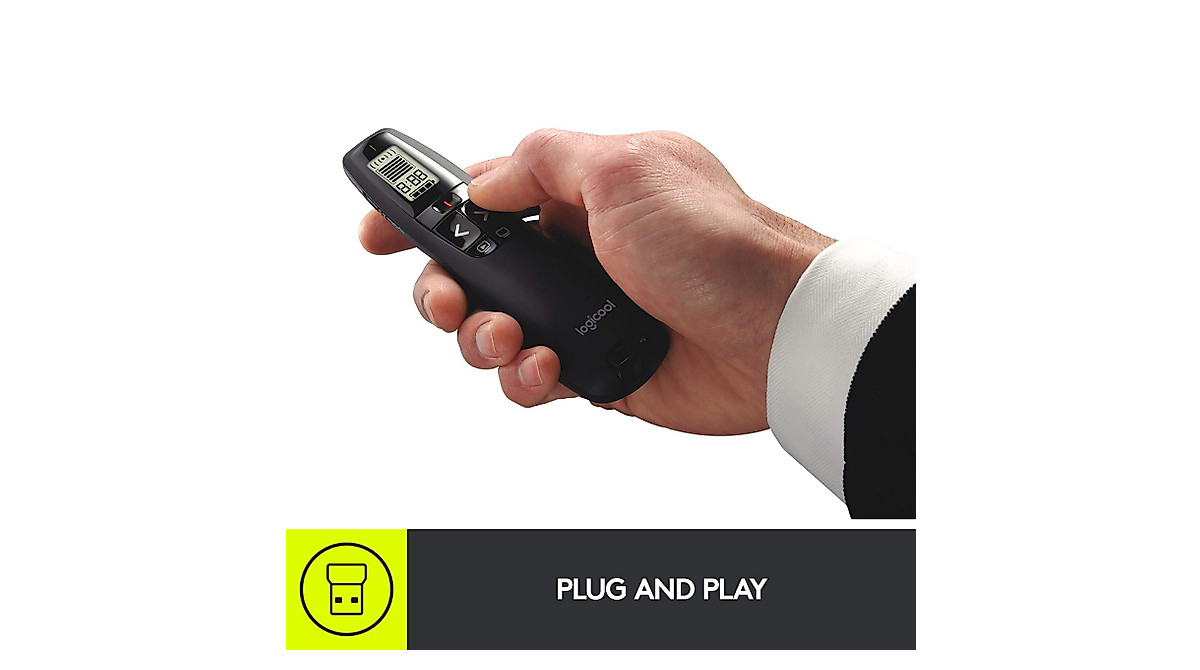 Logitech R800 Wireless Presenter with Green Laser & LCD Timer