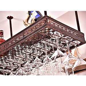 Stylish Simplicity Wine Rack/Hanging Wine Glass Stand/Creative Home Bar/Wine Rack, PIBM, Brown, 120 * 40cm