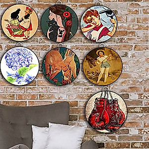 Round Metal Tin Sign Halloween Sign Black Cat Metal Sign Hello Darkness My Old Friends Wall Decoration Halloween Wall Decor for Bar Club Parlor Cafe Store Home 6x6inch