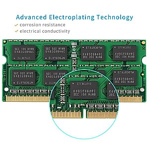TECMIYO 8GB Kit (2 x 4GB) DDR3L-1600 SODIMM,DDR3 PC3-12800S/PC3L 1600MHz 12800 Ram 8 GB Non ECC Unbuffered 1.35V/1.5V CL11 204 Pin Sodimm Ram 2RX8 Dual Rank for Laptops Notebook Memory Upgrade
