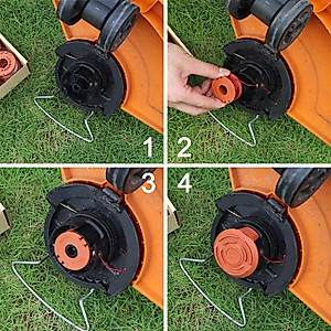 WA0010 String Trimmer Spool Line for Worx , Edger Spool Compatible with Worx trimmer spools Weed Eater String, 0.065 inch 10ft Autofeed Replacement spool Line for WA0010 Electric Weed Whacker Eater