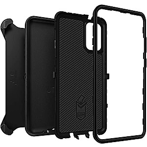 OtterBox Defender Case for Galaxy S20+, Shockproof, Drop Proof, Ultra-Rugged, Protective Case, 4X Tested to Military Standard, Black, No Retail Packaging