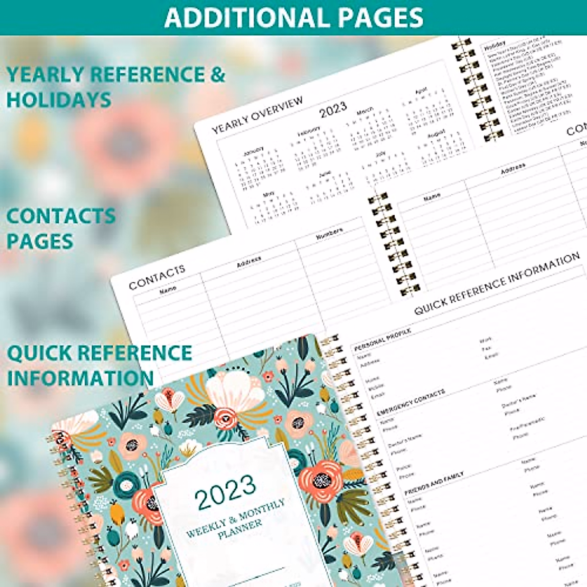 2023 Planner - 2023 Weekly Monthly Planner from January 2023 to December 2023, 2023 Planner Weekly and Monthly with Flexible Cover