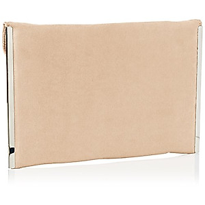 SwankySwans Louis Suede Slim Envelope Party Prom Clutch Bag, Beige (Nude)