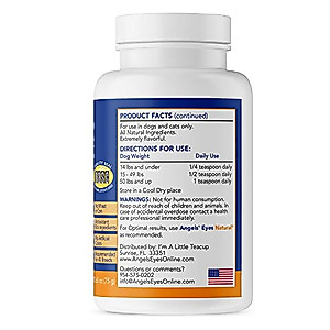 Angels’ Eyes Natural Tear Stain Prevention Chicken Powder for Dogs and cats | For All Breeds | No Wheat No Corn | Daily Support for Eye Health | Proprietary Formula