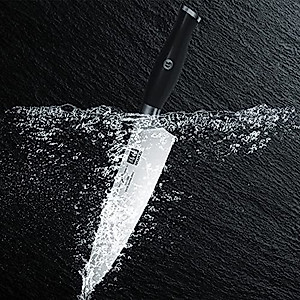 SHAN ZU Chef Knife, Kitchen Knife 8 inch Chef's Knives, High Carbon German Stainless Steel Sharp Chefs Knife with ABS Ergonomic Handle, Kitchen Gifts