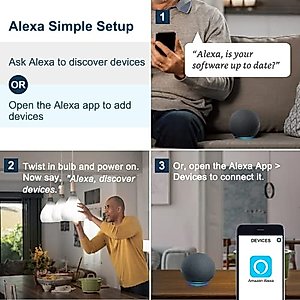 Sengled Alexa Light Bulbs 100W Equivalent, Smart Light Bulbs 1500LM Bluetooth Mesh, Smart Bulbs That Work with Alexa Only, A19 5000K Dimmable LED Bulb 100W, High Brightness, No Hub Required, 4 Pack