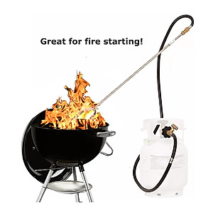 Flame King YSNFS-02 Propane Fire Starter Torch for Firepits, Charcoal Grills, and Wood Oven