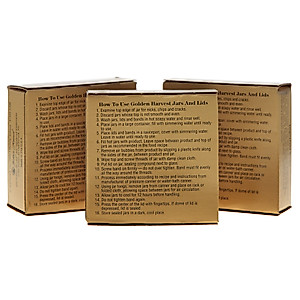 Golden Harvest Regular Canning Lids 3 Packs of 12 (36 Total Lids)