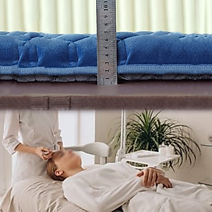 5cm/7cm Thicken Massage Table Mattress Pad Trapezoidal Lash Bed Mattress Cover Beauty Salon Bed Sheets with Holes Memory Foam Mattress Topper for Spa Bed (Without Bed),Grey,70x185+7cm