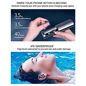 Bluetooth-Earphones-Earbuds/Noise-Canceling/Power-Bank-Mobile-Phone-Charger, in Black Color (ST-EB-1-BLK)