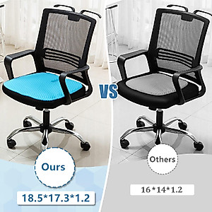 JLD Gel Seat Cushion for Long Sitting Breathable Honeycomb Design Pain Relief Egg Seat Cushion, Gel Enhanced Seat Cushion, Non-Slip, Egg Sitter Support Cushion, for Home Office Chair Cars Wheelchair