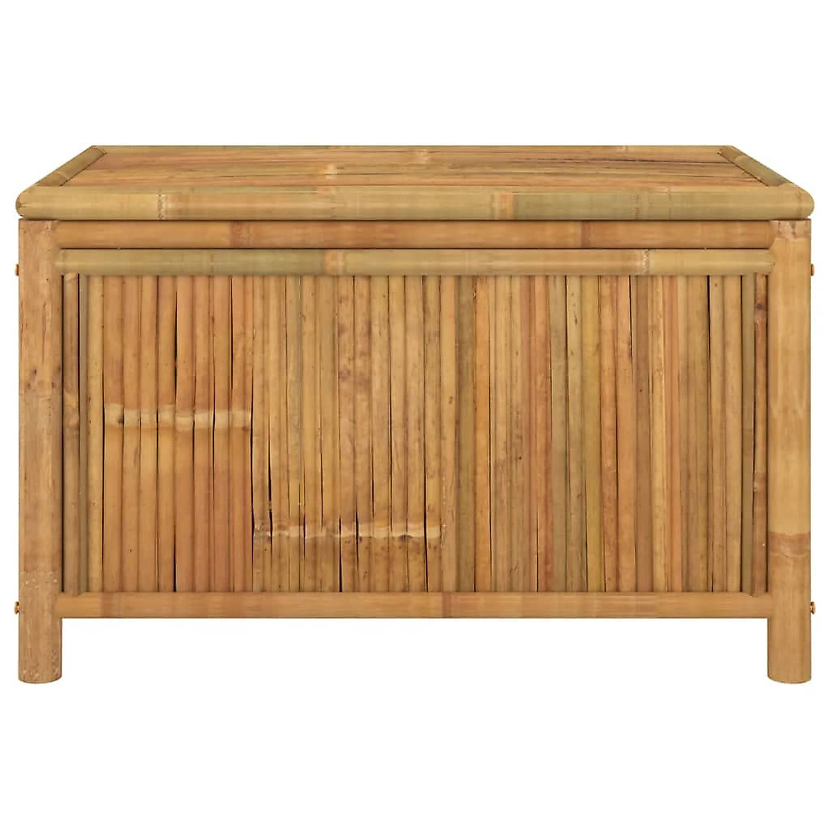 'vidaXL Farmhouse Style Bamboo Garden Storage Box - Versatile Outdoor Storage Bench with Ample Space and Weather Resistance., Brown, 319875