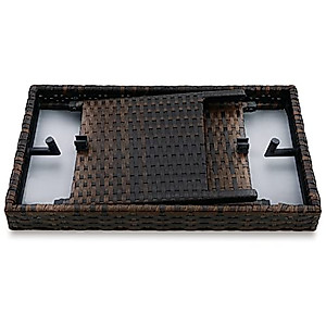 Signature Design by Ashley Kantana Casual Outdoor End Table, Dark Brown