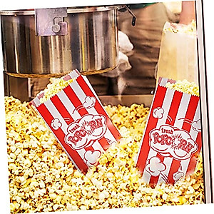 Snack Container 100pcs Popcorn Popcorn Packaging Bag Popcorn Bags s Portable Popcorn Holder Plastic Containers Plastic Popcorn Boxes Plastic Food Containers Treat Bag Snack Supply