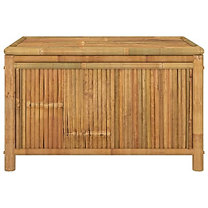 'vidaXL Farmhouse Style Bamboo Garden Storage Box - Versatile Outdoor Storage Bench with Ample Space and Weather Resistance., Brown, 319875