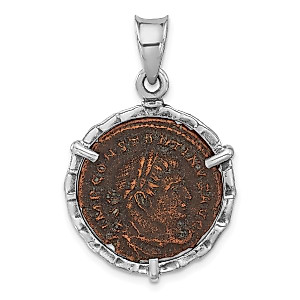 IceCarats Ancient Coins 925 Sterling Silver Bronze Vintage Roman Constantine L Coin Necklace Charm Pendant Only