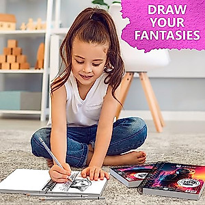 ARTISTO 5.5X8.5” Premium Sketch Book Set, Pack of 2 (200 Sheets), 68lb (100g/m2), Spiral Bound, Acid-Free Drawing Paper, Perfect for Most Dry Media