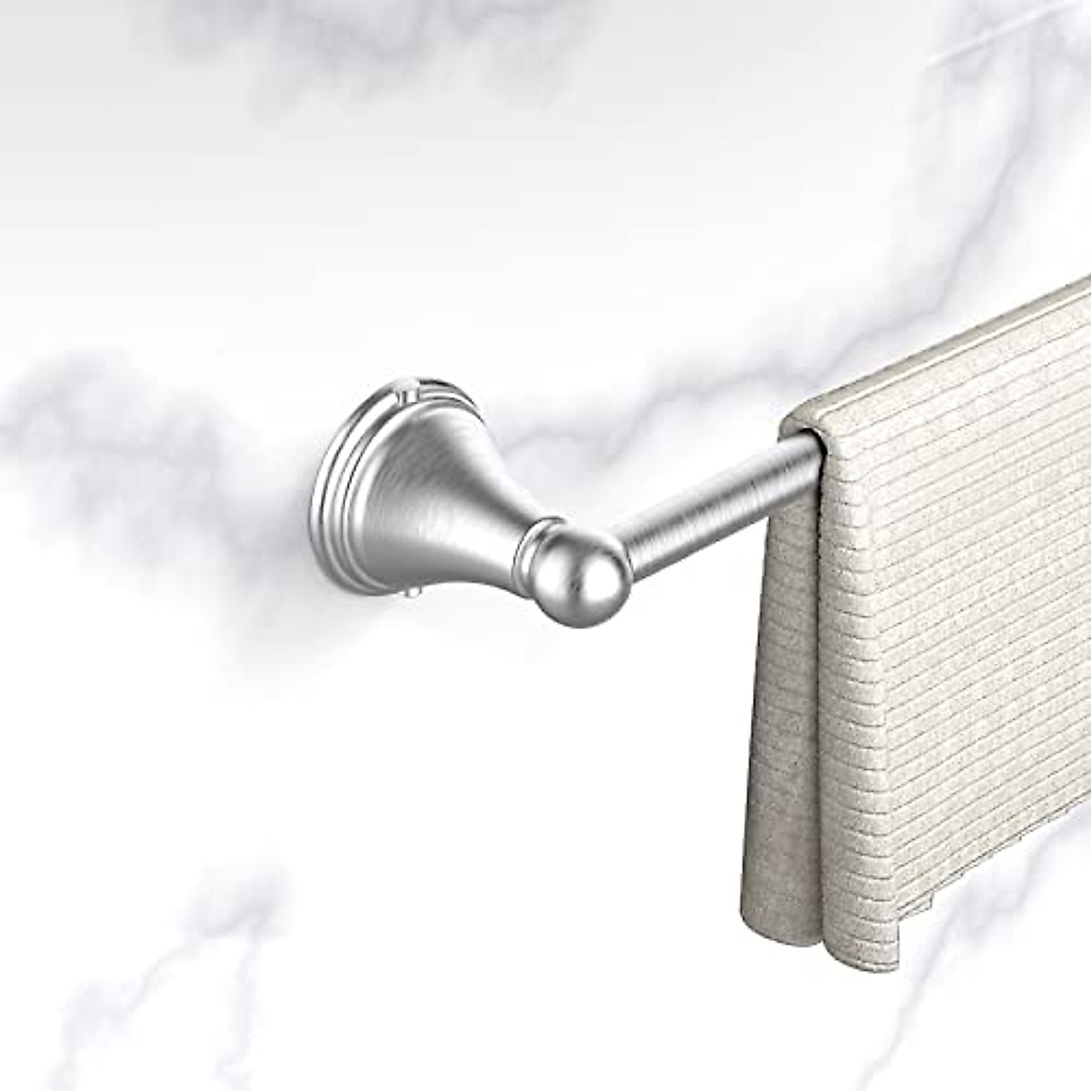 Newfun 24 Inch Brushed Nickel Towel Racks for Bathroom - 2PCS SUS304 Stainless Steel Bathroom Towel Holder Wall Mounted