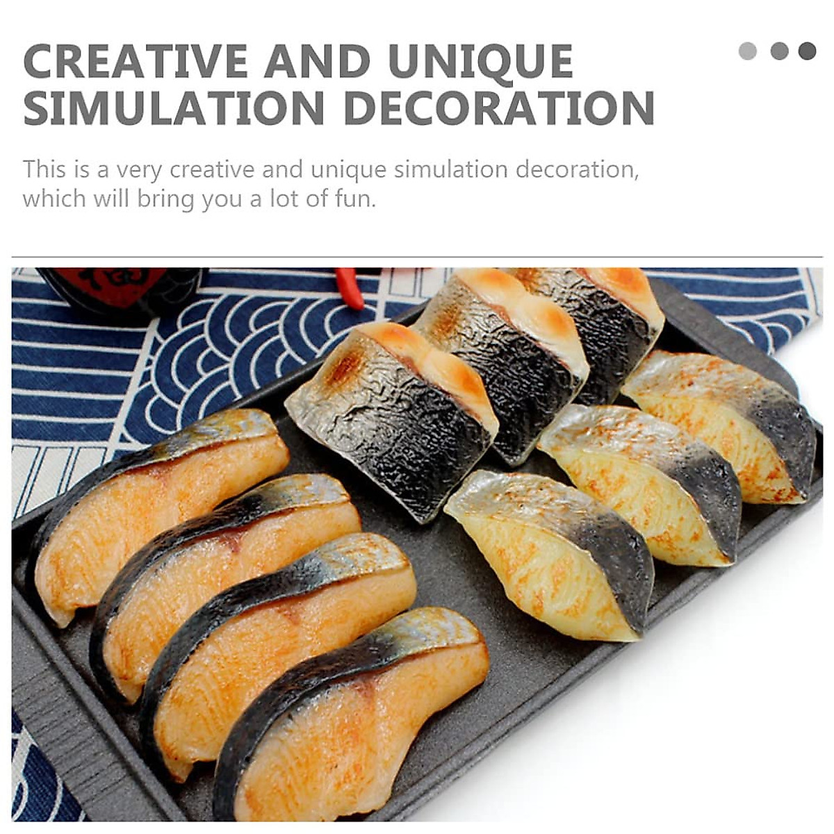 3pcs Imitation Fish Nuggets Small Food Ornament Bowl Fillers for Home Decor Realistic Seafood Model Ocean Animal Figures Small Cake Dummies Fake Seafood Food Play Child Octopus PVC