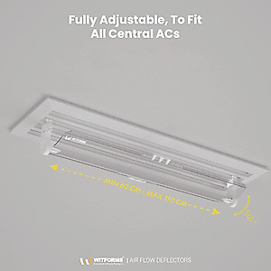 WITFORMS/CENTRAL - Adjustable AC air deflector suitable for central air conditioner's register and grille. Enhance cooling and heating circulation
